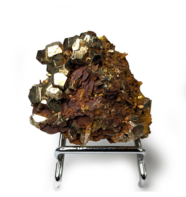 Pyrite, sidérite, Mine de Mésage, France, 4,5 cm